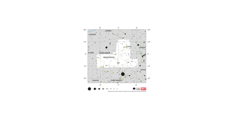 Monoceros Constellation Map