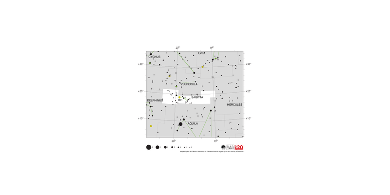 Sagitta Constellation Map
